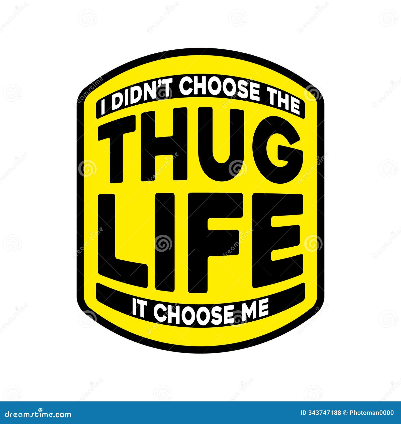 Thug life sticker stock vector. Illustration of thug - 343747188