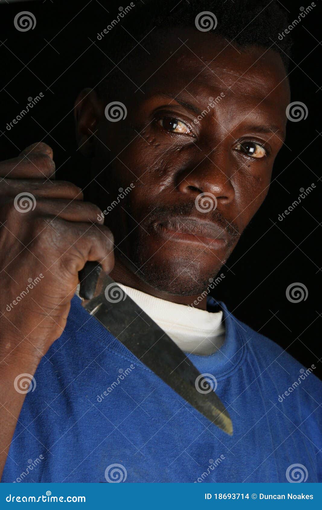 Thug Man with Knife stock photo. Image of shirt, nightmare - 18693714