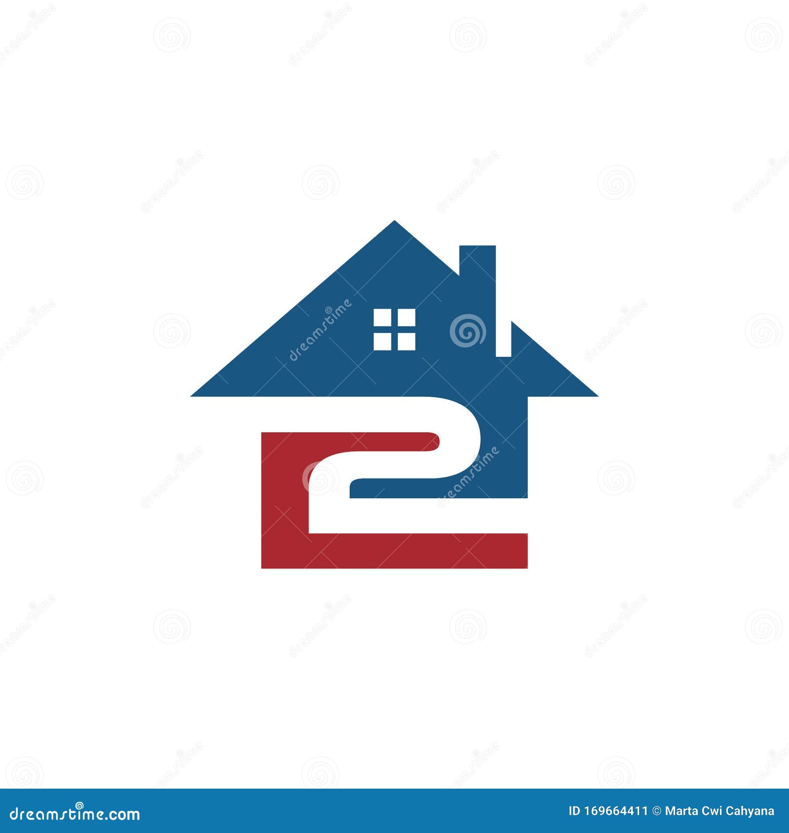 Thuis Met Een Vector Met 2 Logo-pictogrammen Vector Illustratie ...