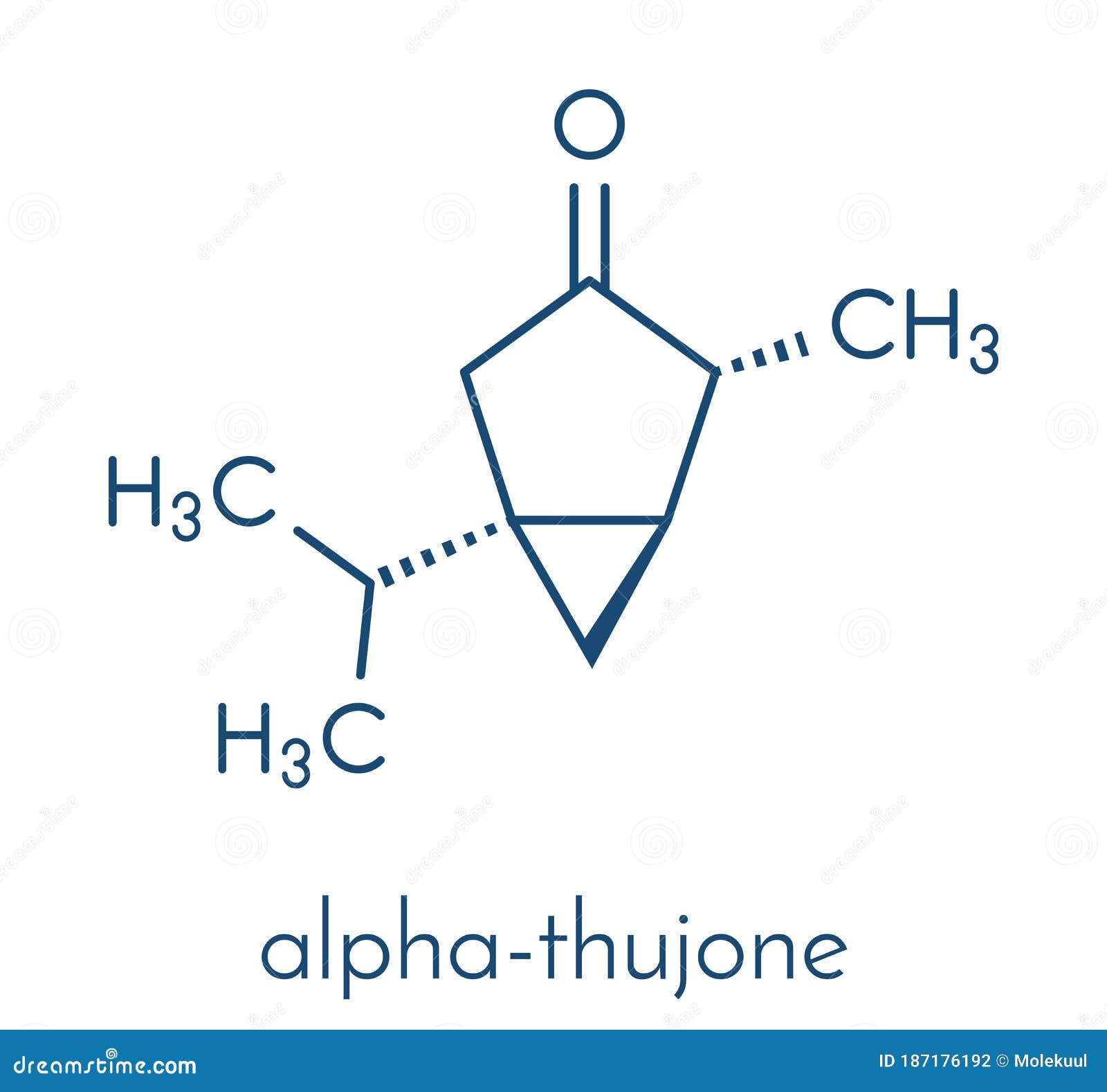 Thujone Absinthe Molecule, Chemical Structure. Skeletal Formula. Stock ...