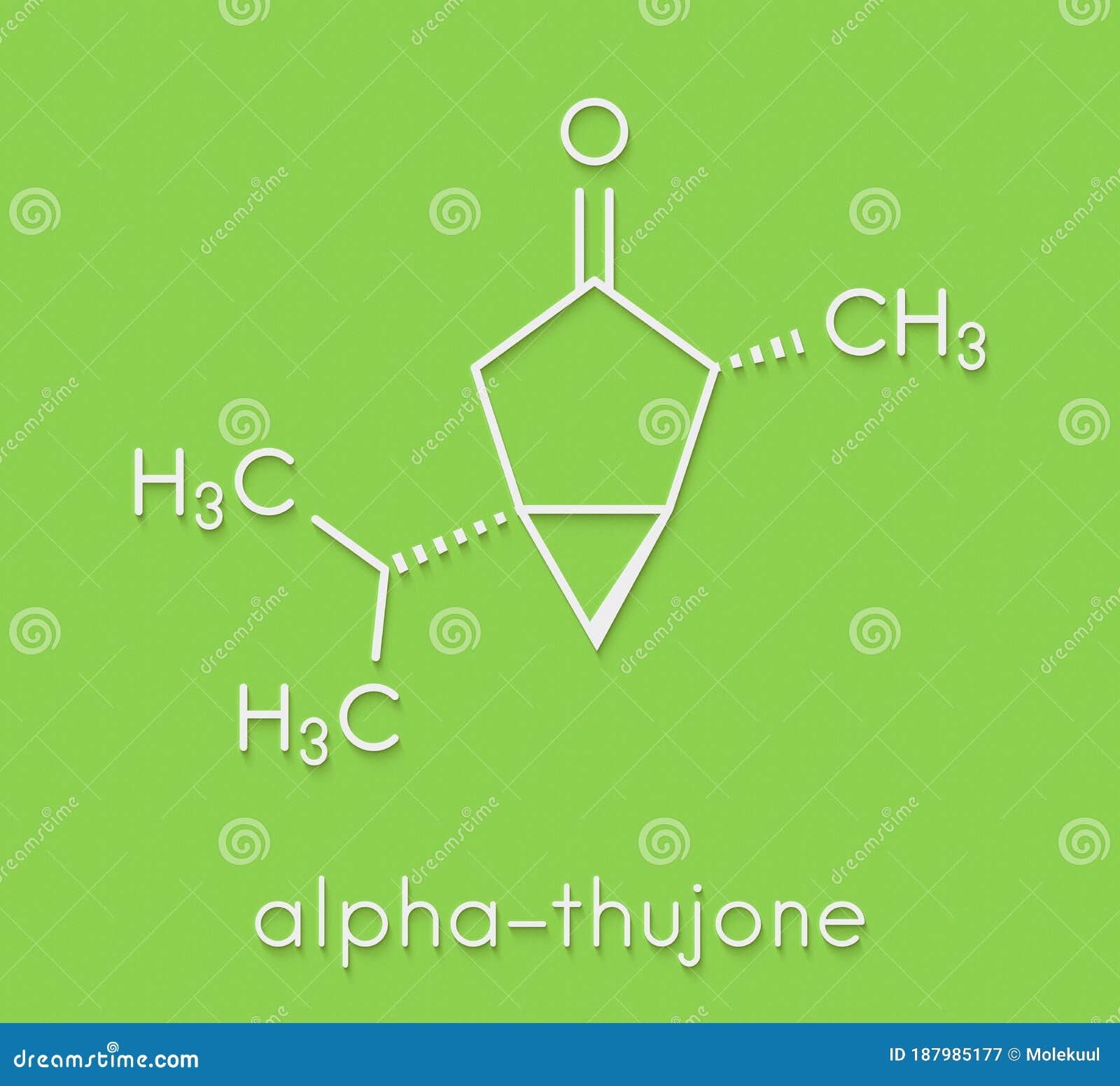 Thujone Absinthe Molecule, Chemical Structure. Skeletal Formula. Stock ...