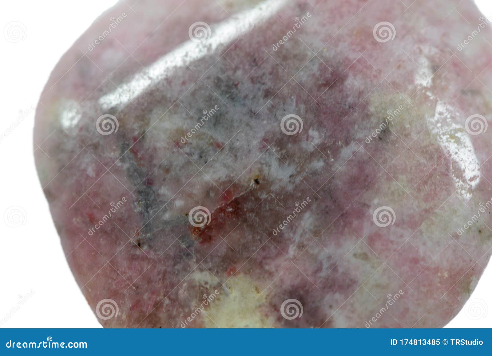 Thulite / Pink Zoisite Closeup Stock Image - Image of natural, white ...