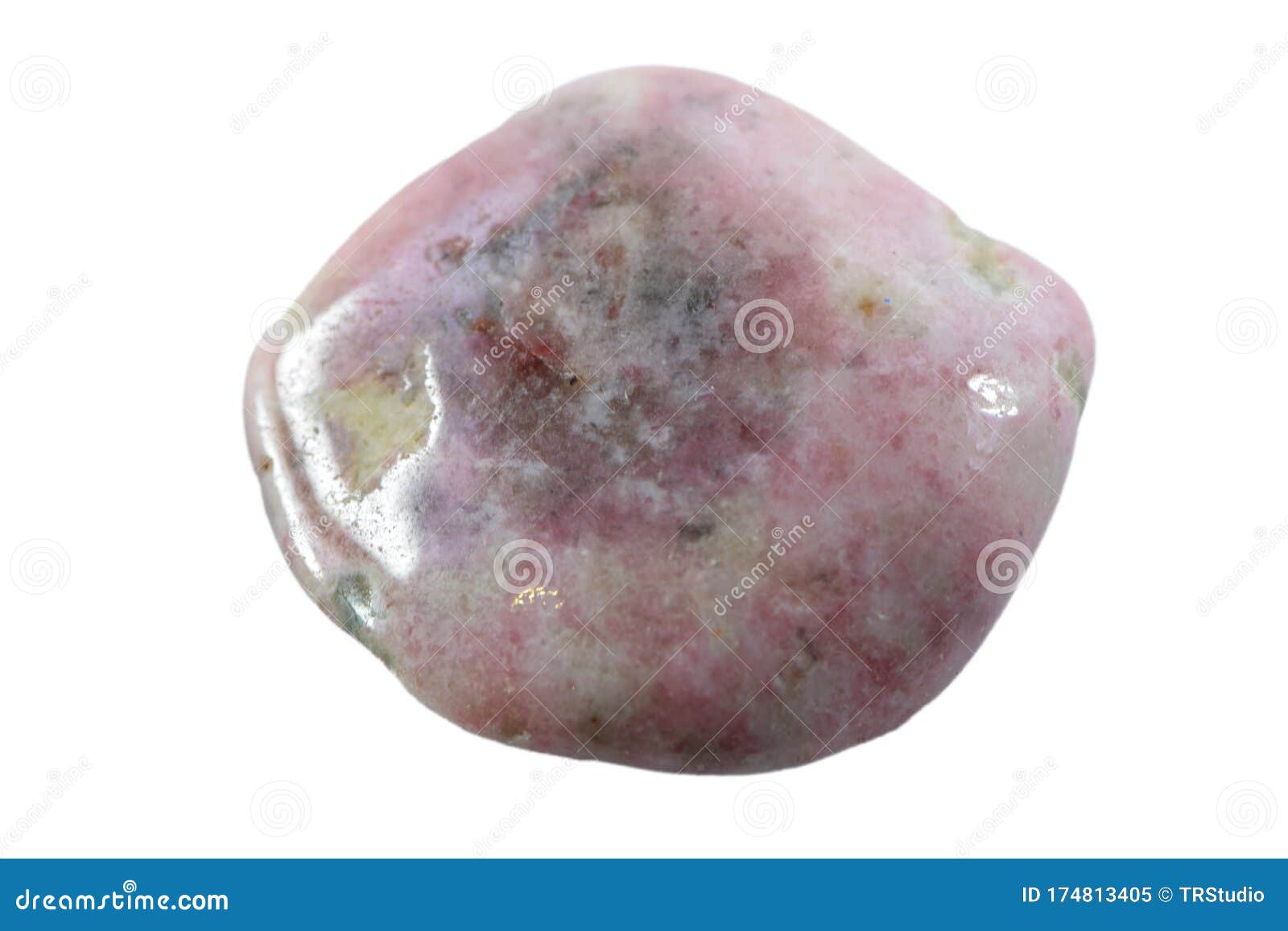 Thulite / Pink Zoisite stock image. Image of polished - 174813405