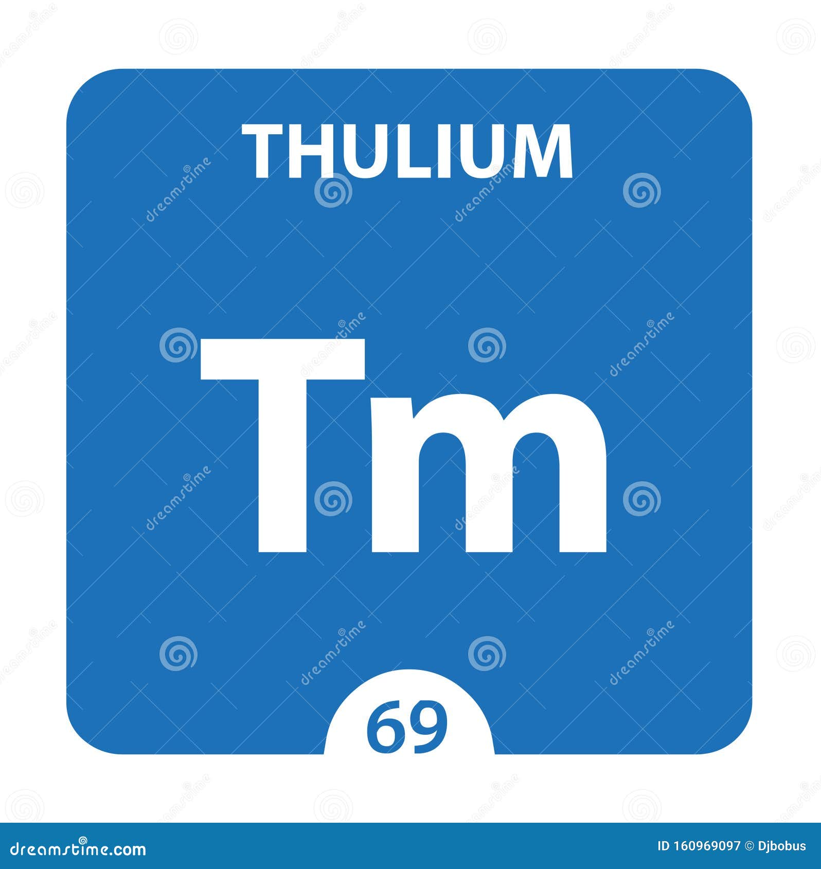 Thulium Chemical 69 Element of Periodic Table. Molecule and ...