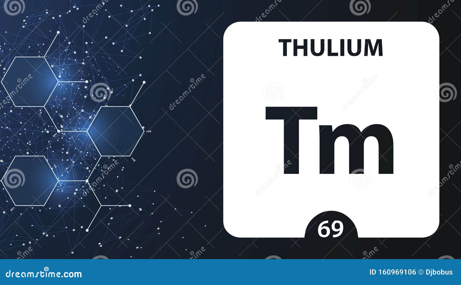 Thulium 69 Element. Alkaline Earth Metals. Chemical Element of ...