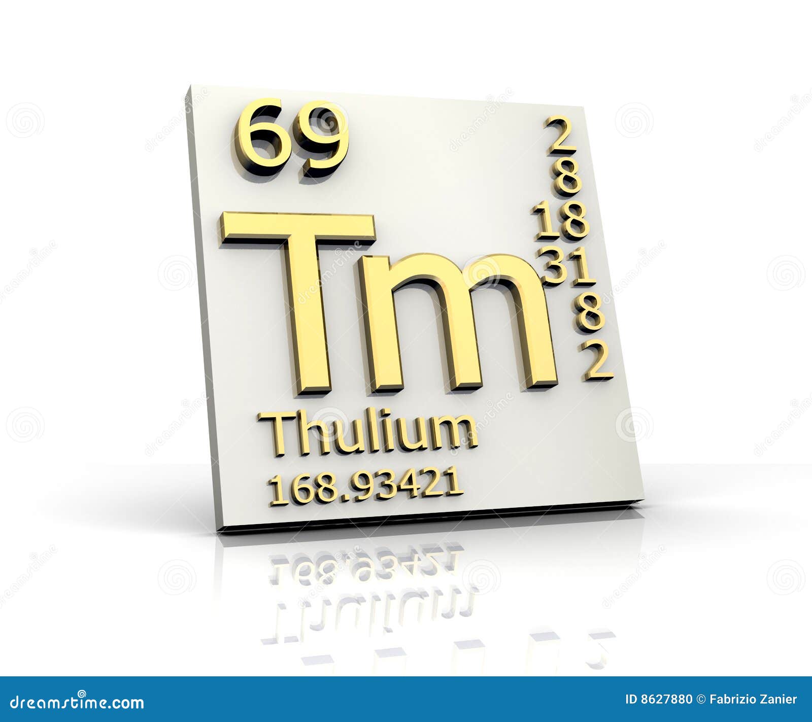 Thulium, Tm, Periodic Table Element Stock Illustration | CartoonDealer ...