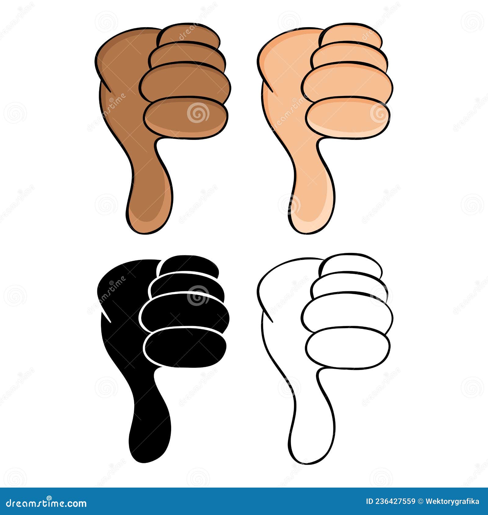 Cartoon Dislike Emoticon Vector Illustration | CartoonDealer.com #78174050