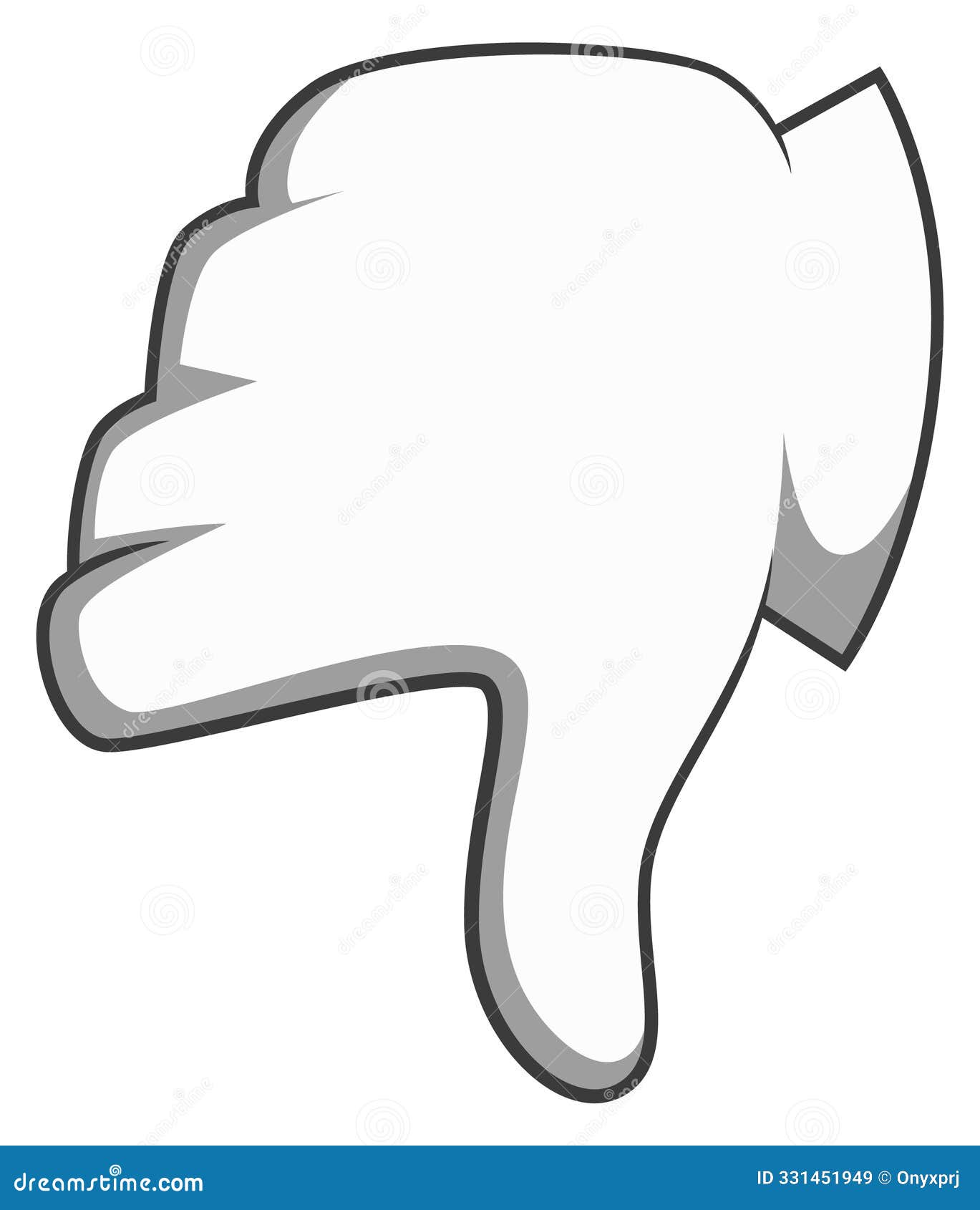 Thumb Down Comic Gesture. Cartoon Hand Icon Stock Illustration ...