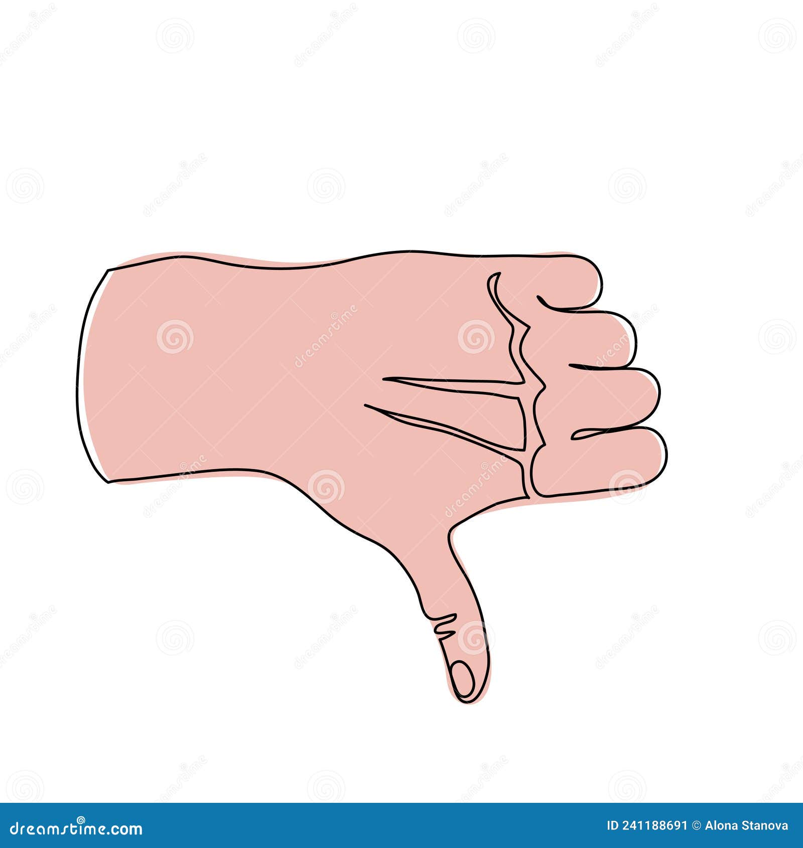 Thumb Down, Dislike. Hand Gesture Stock Vector - Illustration of fail ...