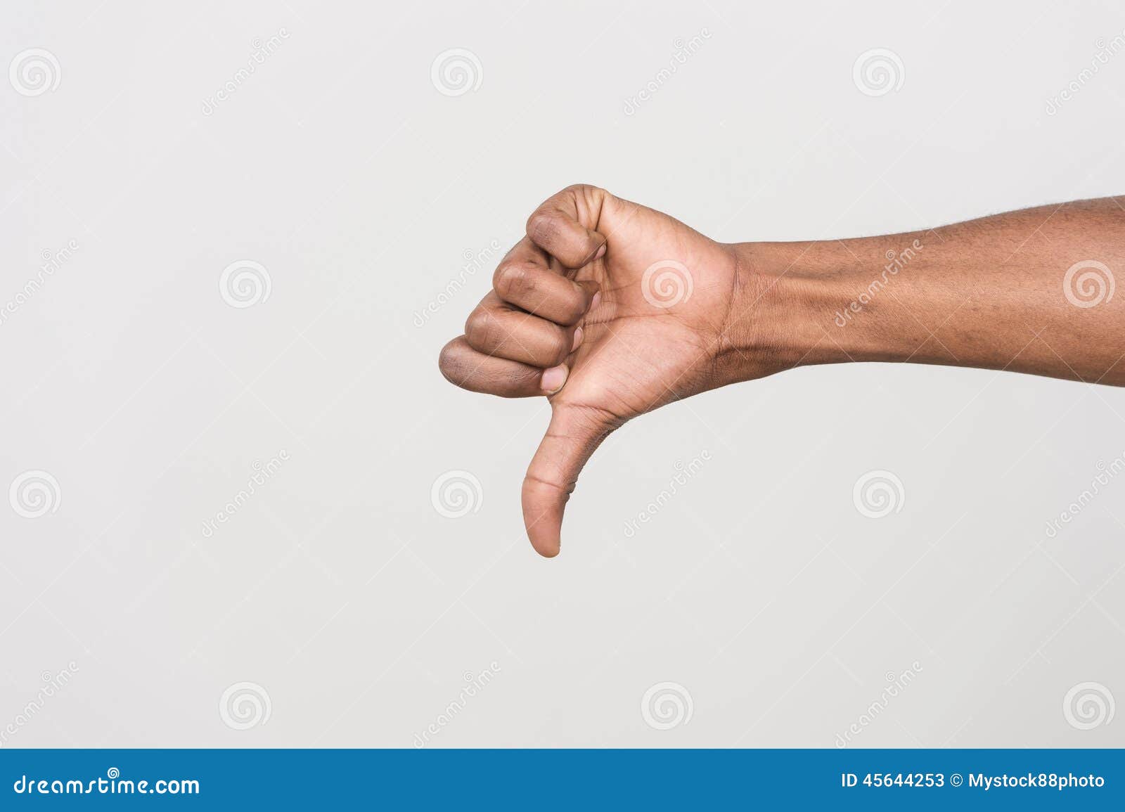 Thumb Down Hand Signs on White. Stock Image - Image of faust, concepts ...