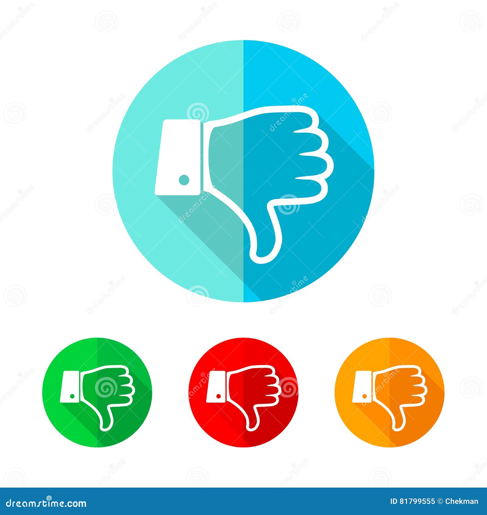Thumb Down Icon. Vector Illustration. Stock Illustration - Illustration ...