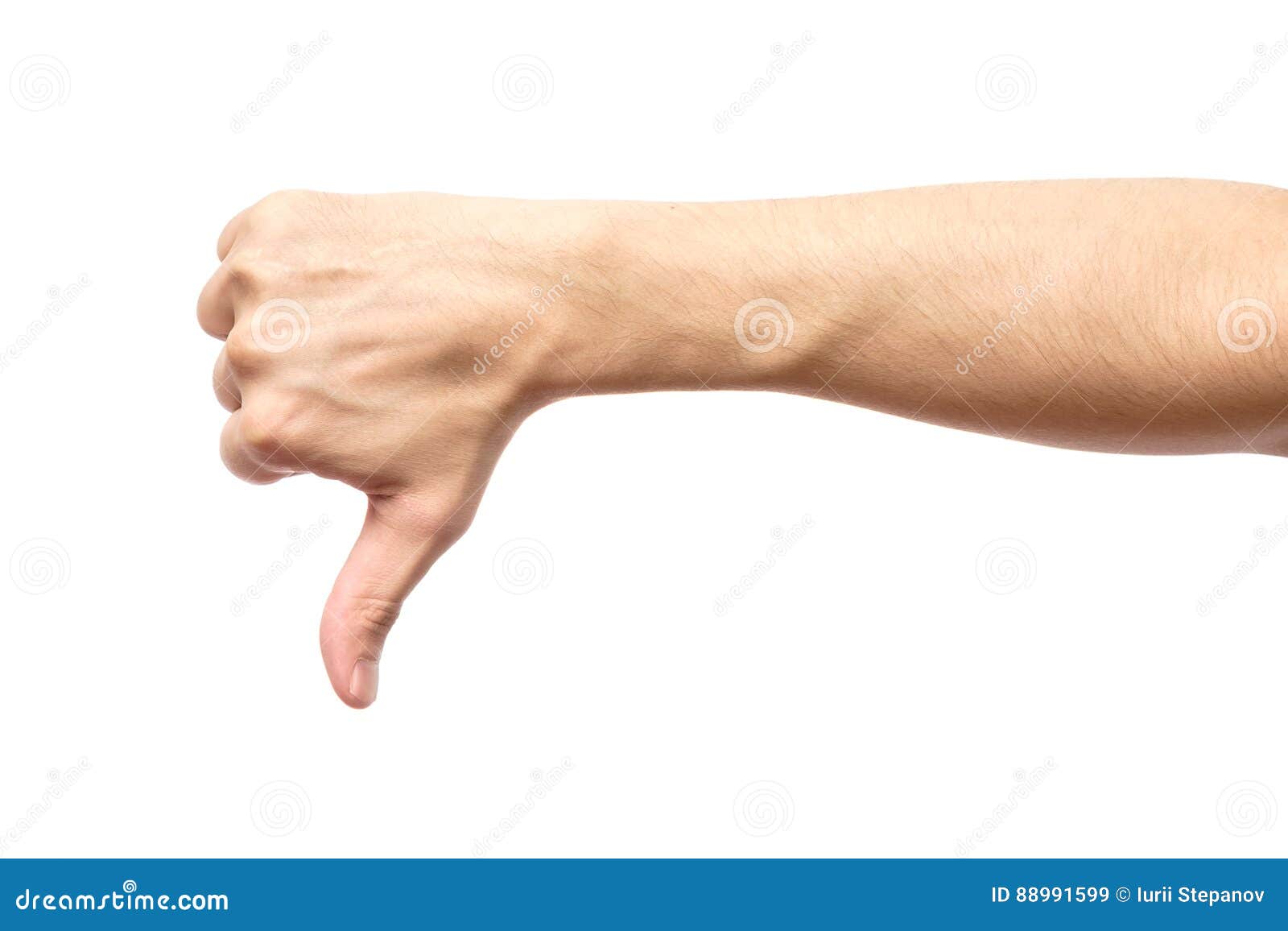 Thumb Down Male Hand Sign Isolated Stock Image - Image of people ...