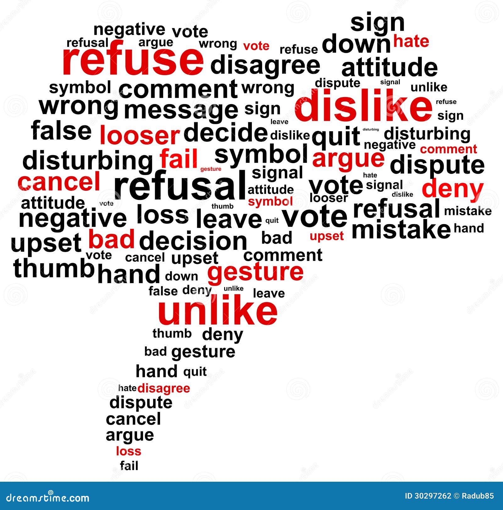 Thumb Down stock vector. Illustration of decide, looser - 30297262