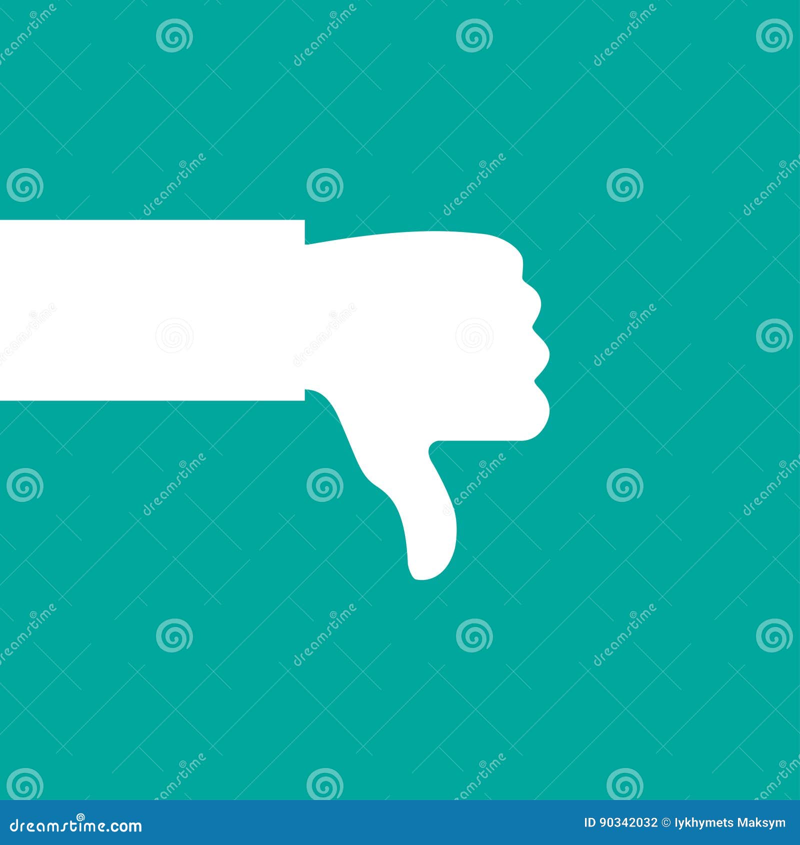 Thumb down vector icon. stock vector. Illustration of approval - 90342032