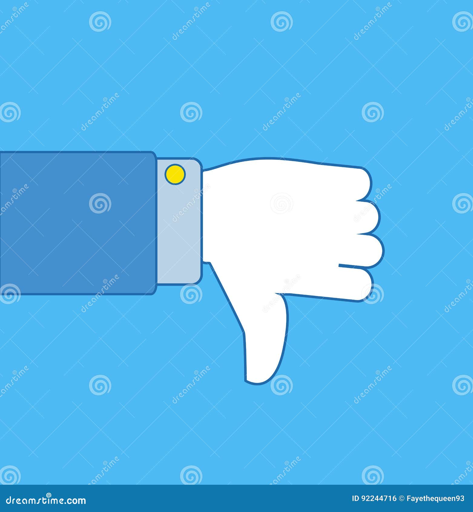 Thumb Down Vector Icon. Dislike Symbol. Dislike Hand Stock Vector ...