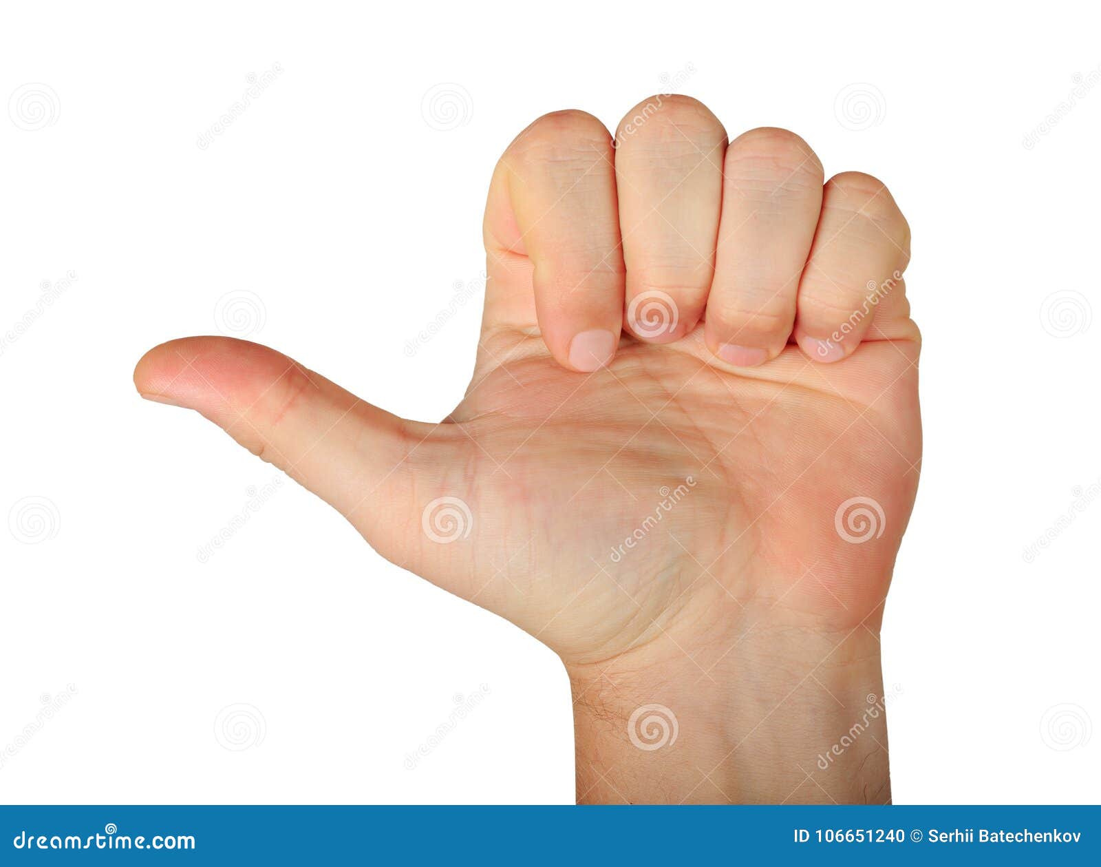 Thumb Up Gesture Try Stop Car Road Background. Hand Gesture Hitchhiking ...