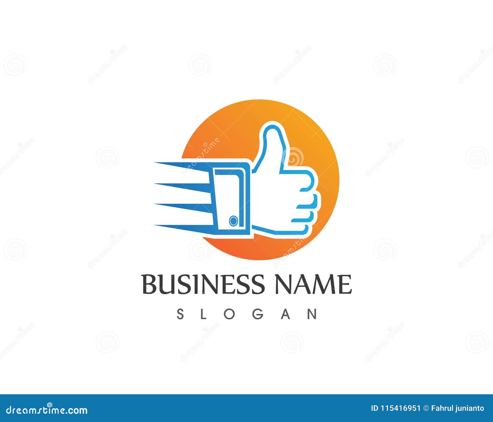 Thumb hand logo template stock vector. Illustration of abstract - 115416951