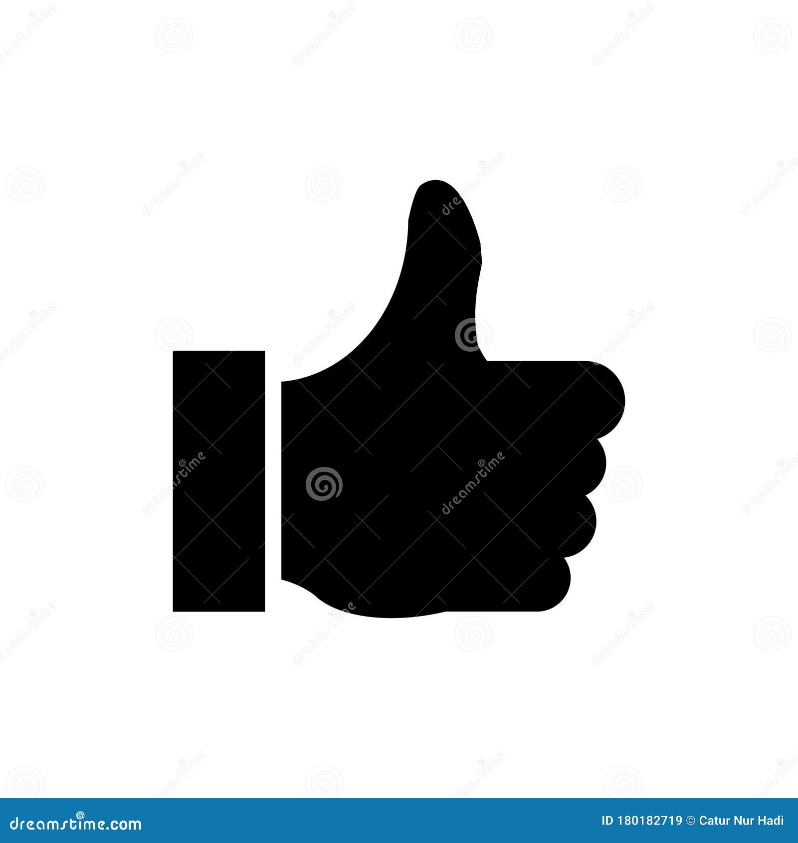 Thumb Icon Flat Vector Template Design Trendy Stock Vector ...