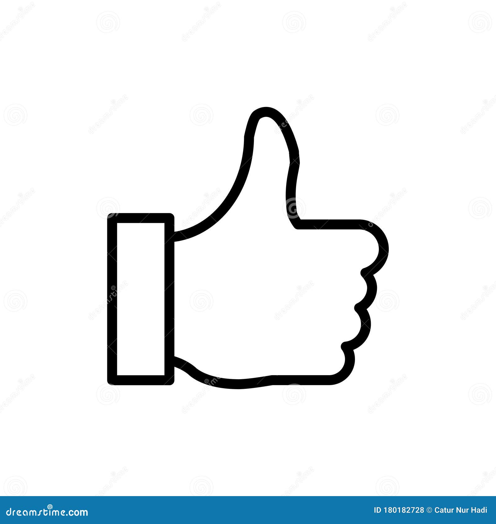 Thumb Icon Flat Vector Template Design Trendy Stock Vector ...