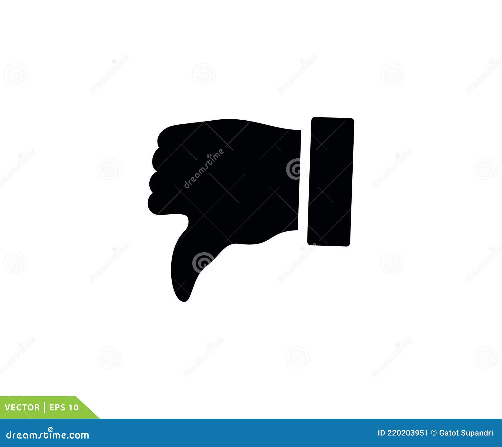 Thumb Icon Vector Logo Design Template Stock Vector - Illustration of ...
