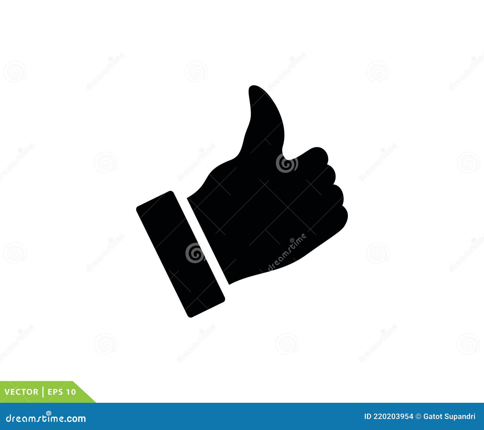 Thumb Icon Vector Logo Design Template Stock Vector - Illustration of ...