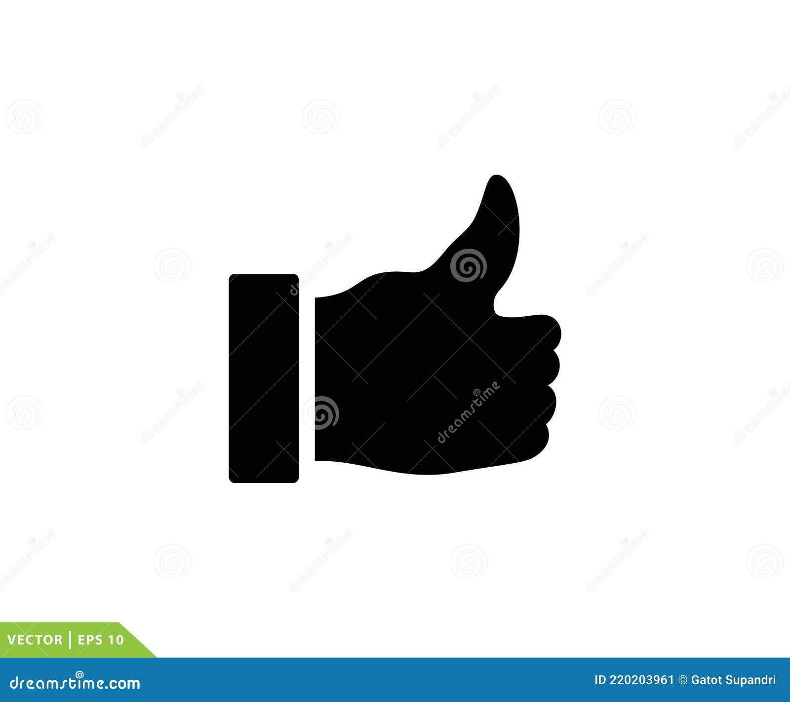 Thumb Icon Vector Logo Design Template Stock Vector - Illustration of ...