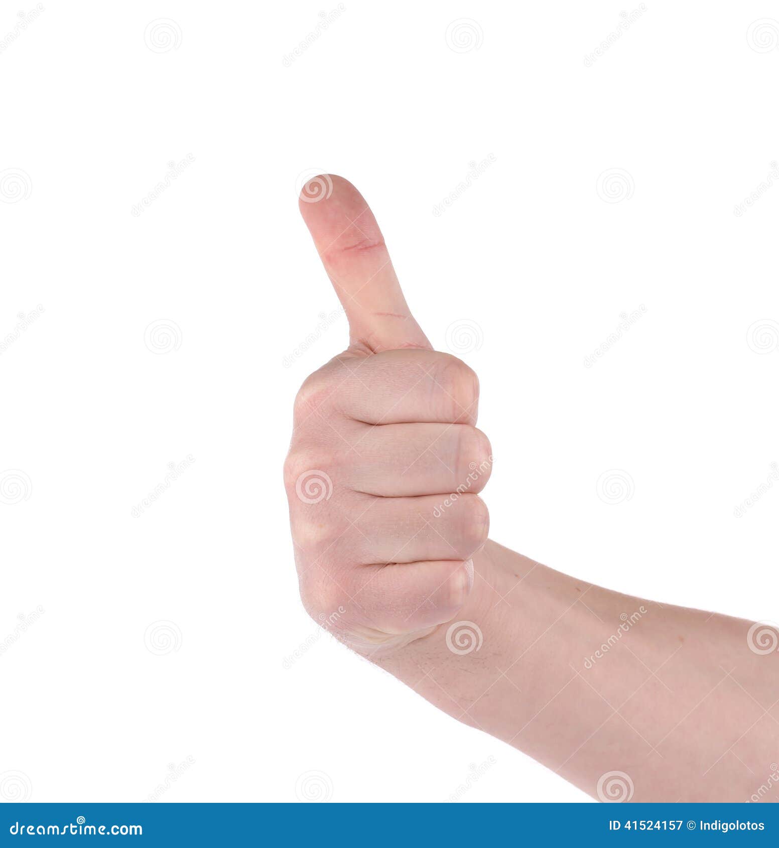 Thumb of man hand. stock image. Image of greeting, abstract - 41524157