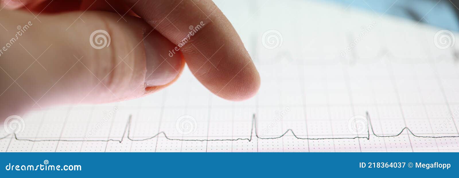 Thumb Over Tablet with Heart Cardiogram Image Stock Image - Image of ...
