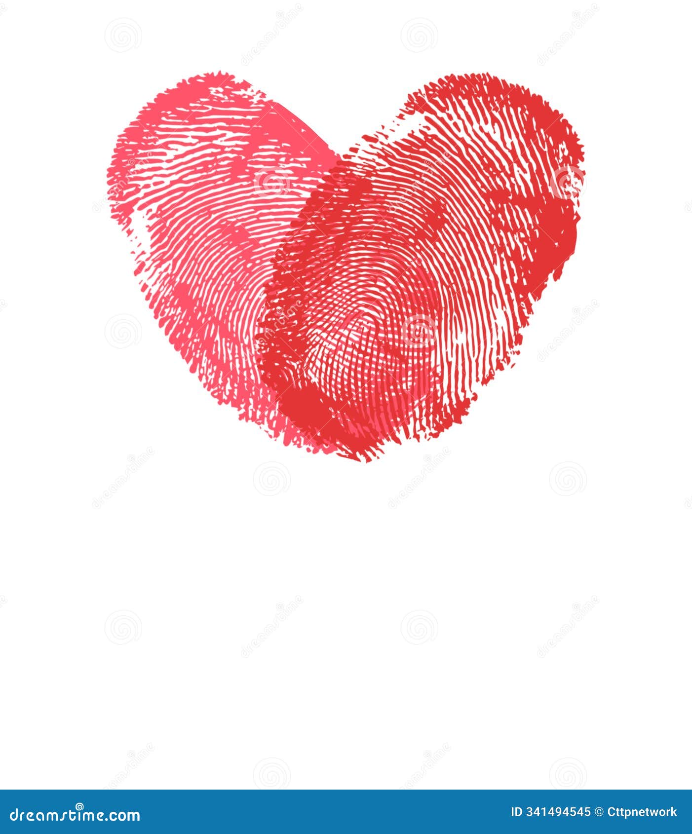 Thumb Print Design Making Love Symbol with Copy Space for Typography ...