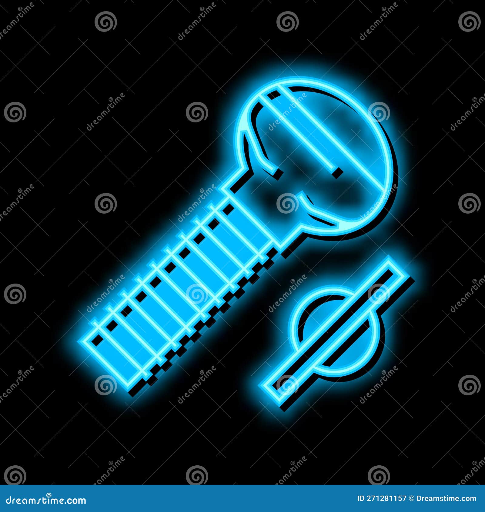 Standoff Screw Neon Glow Icon Illustration Cartoon Vector ...
