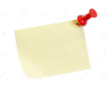 Thumb tacked note stock image. Image of board, stuck, organize - 4147583