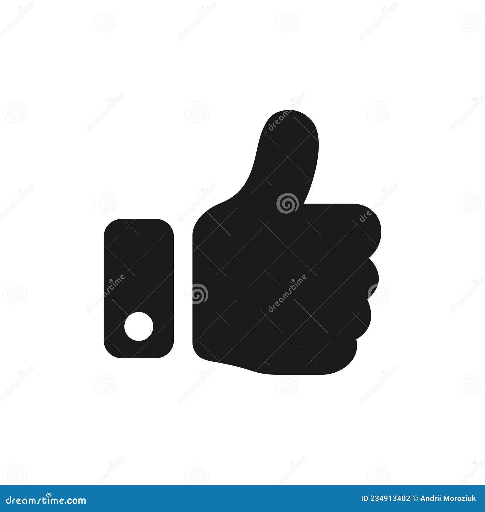 Thumb up. Approval symbol stock illustration. Illustration of colours ...