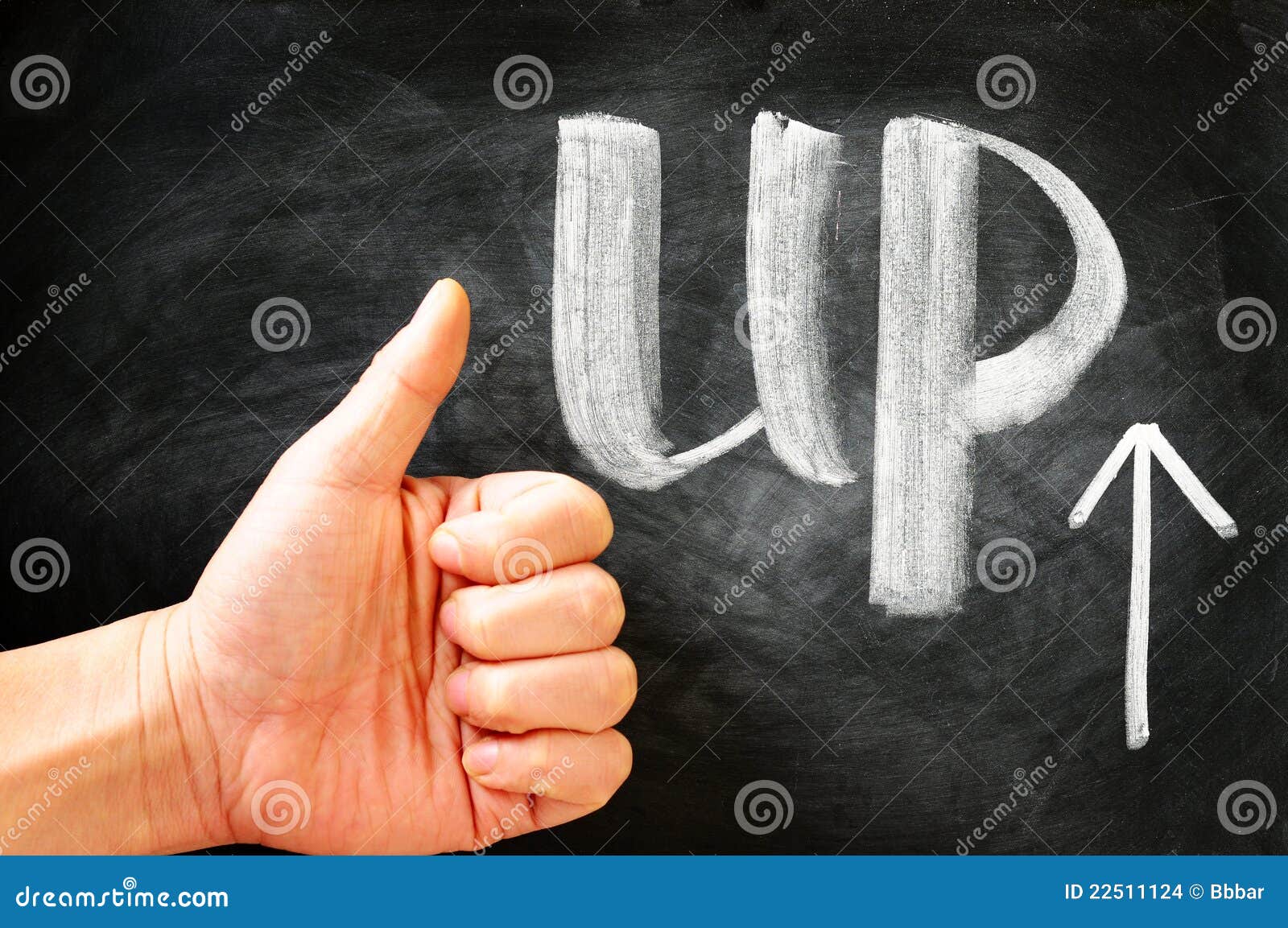 Thumb Up with an arrow stock photo. Image of label, design - 22511124