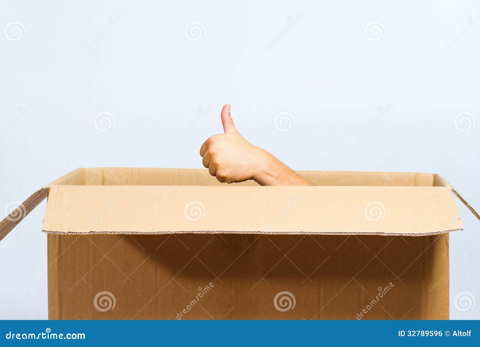 Thumb Up Box stock photo. Image of shipment, young, isolated - 32789596