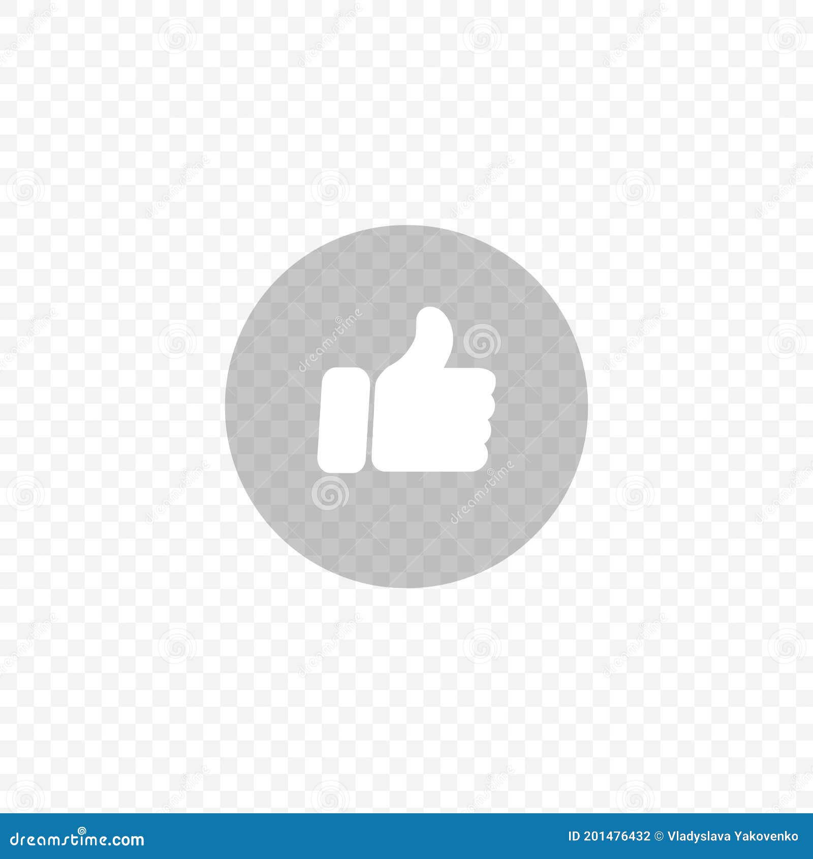 Thumb Up Button. Like Icon. Hand Thumbs Up. Vector On Transparent ...
