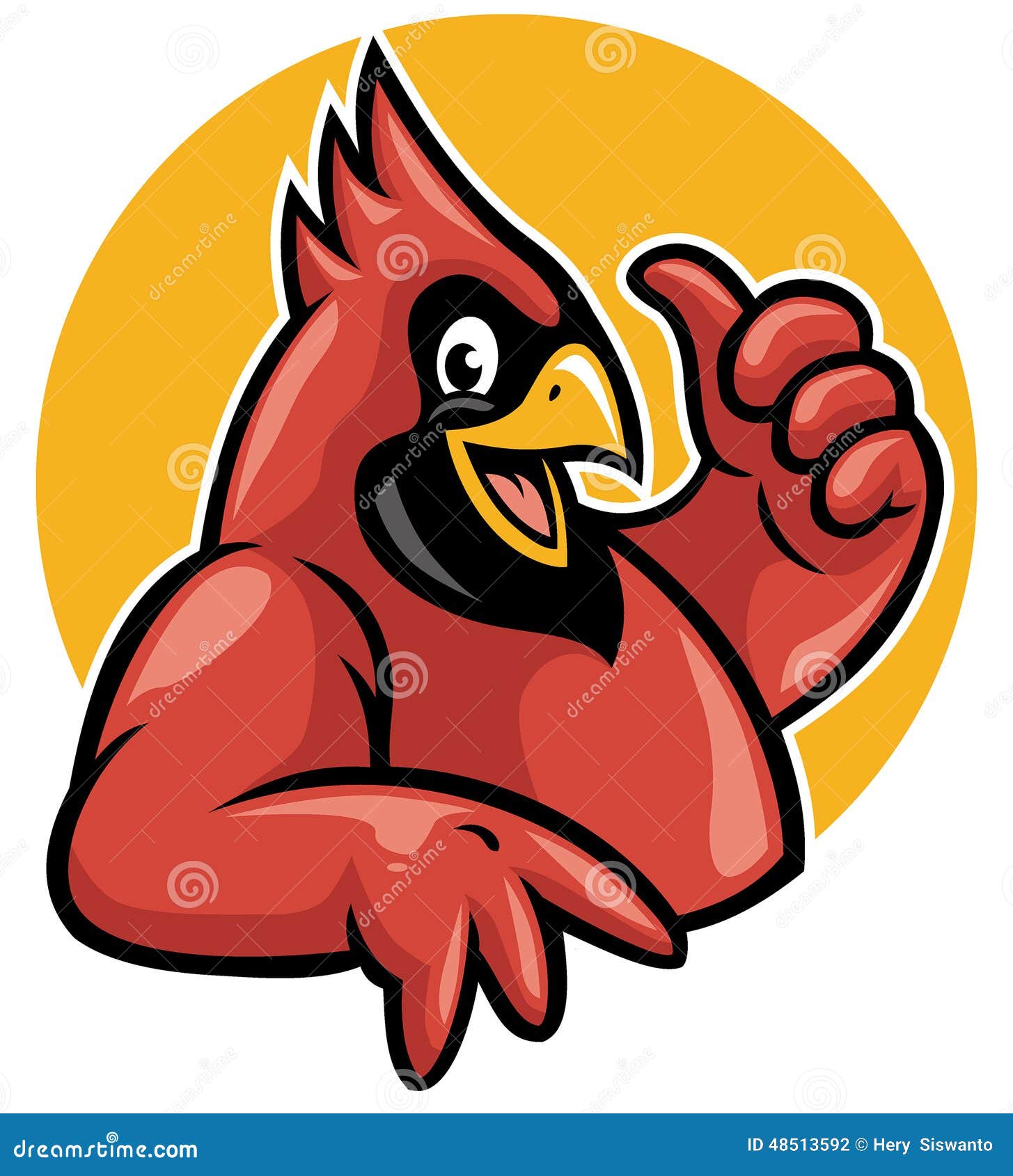 Thumb Up Cardinal Vector Illustration | CartoonDealer.com #48513592