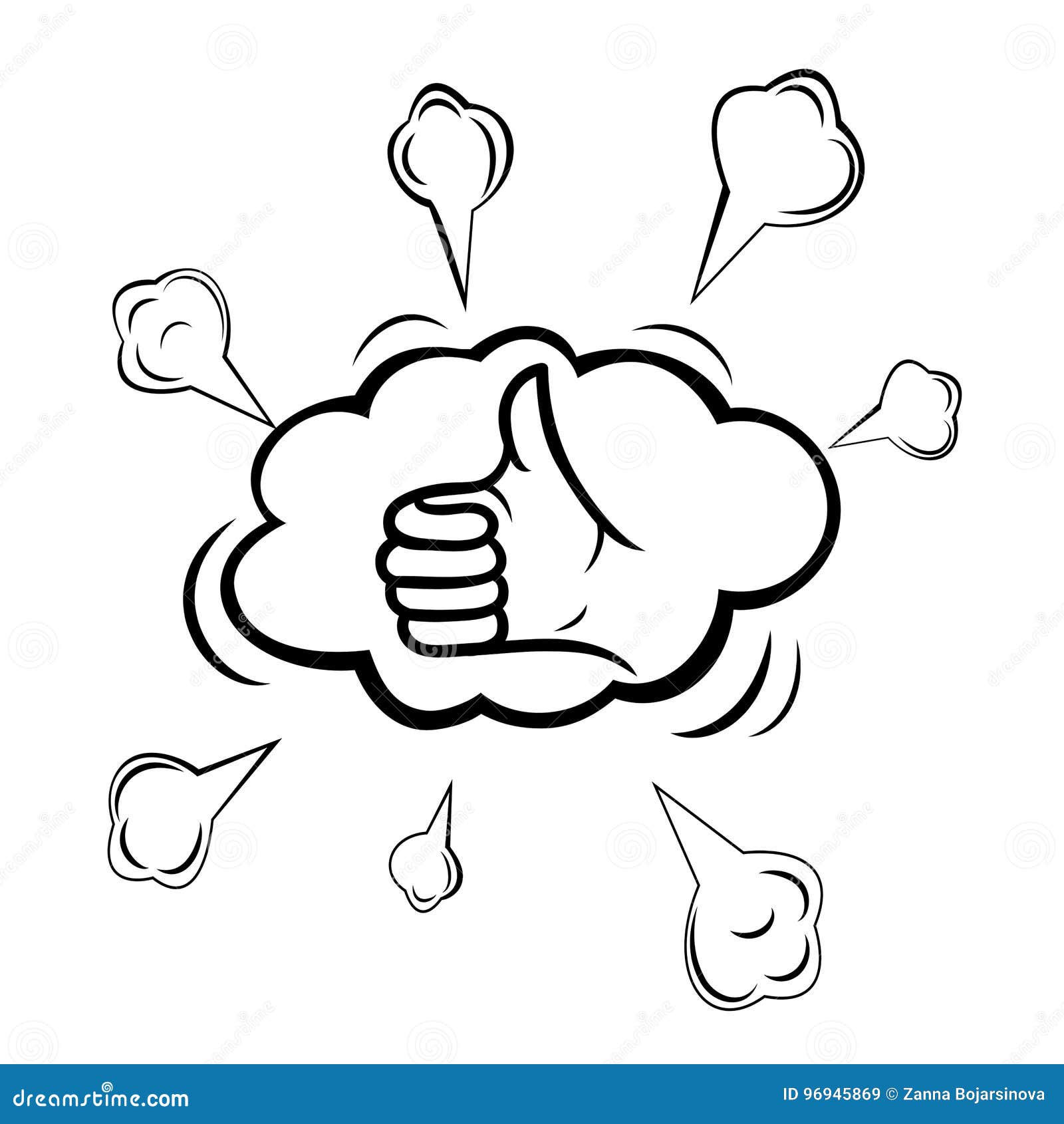 Thumb Up. Comic Book Explosion Stock Vector - Illustration of text ...