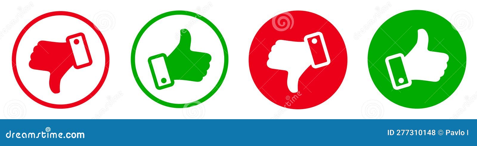 Thumb Up and Thumb Down Sign. Up and Down Index Finger Sign - Vector ...