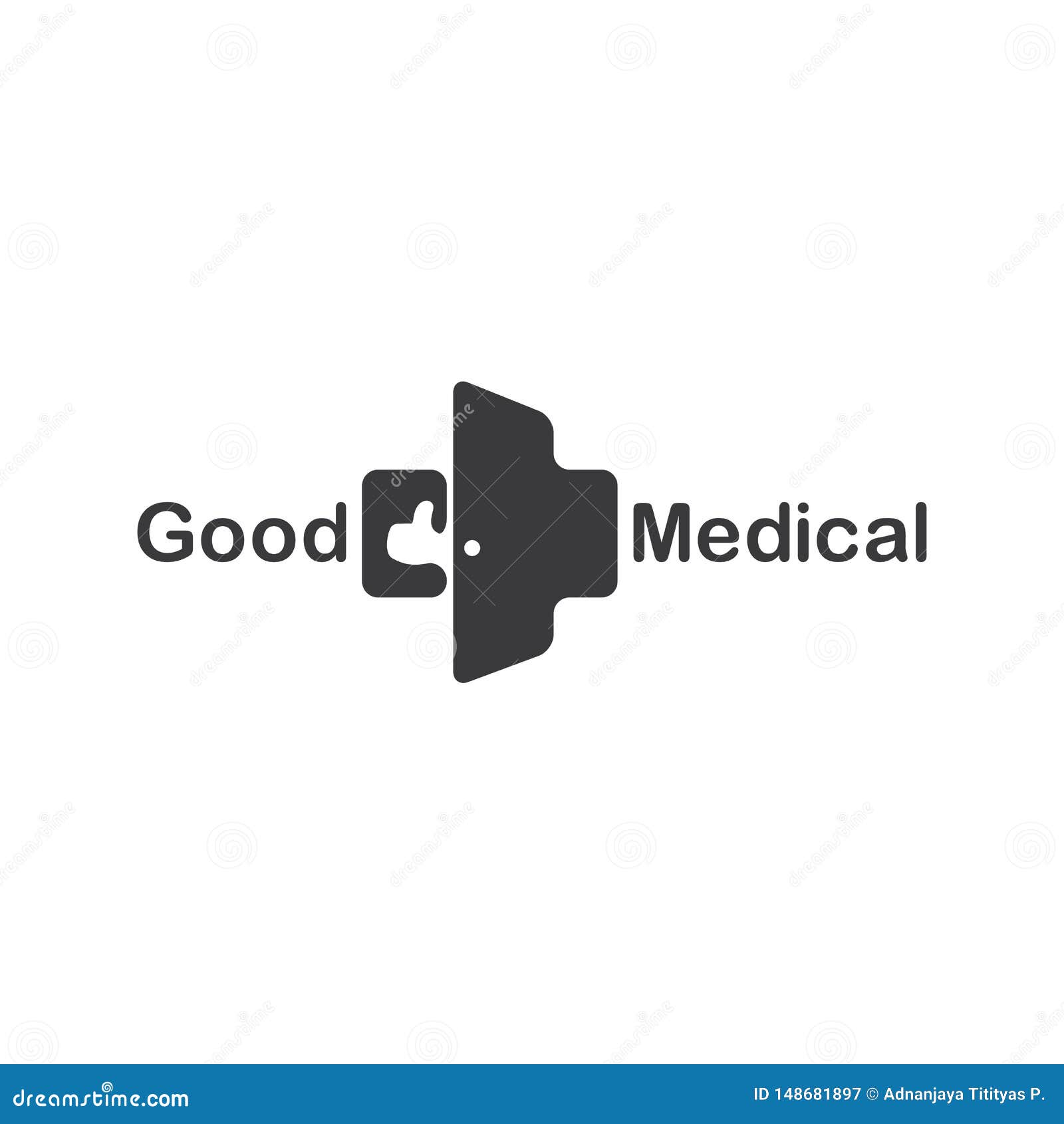 Thumb Up Good Plus Medical Symbol Logo Vector Stock Vector ...