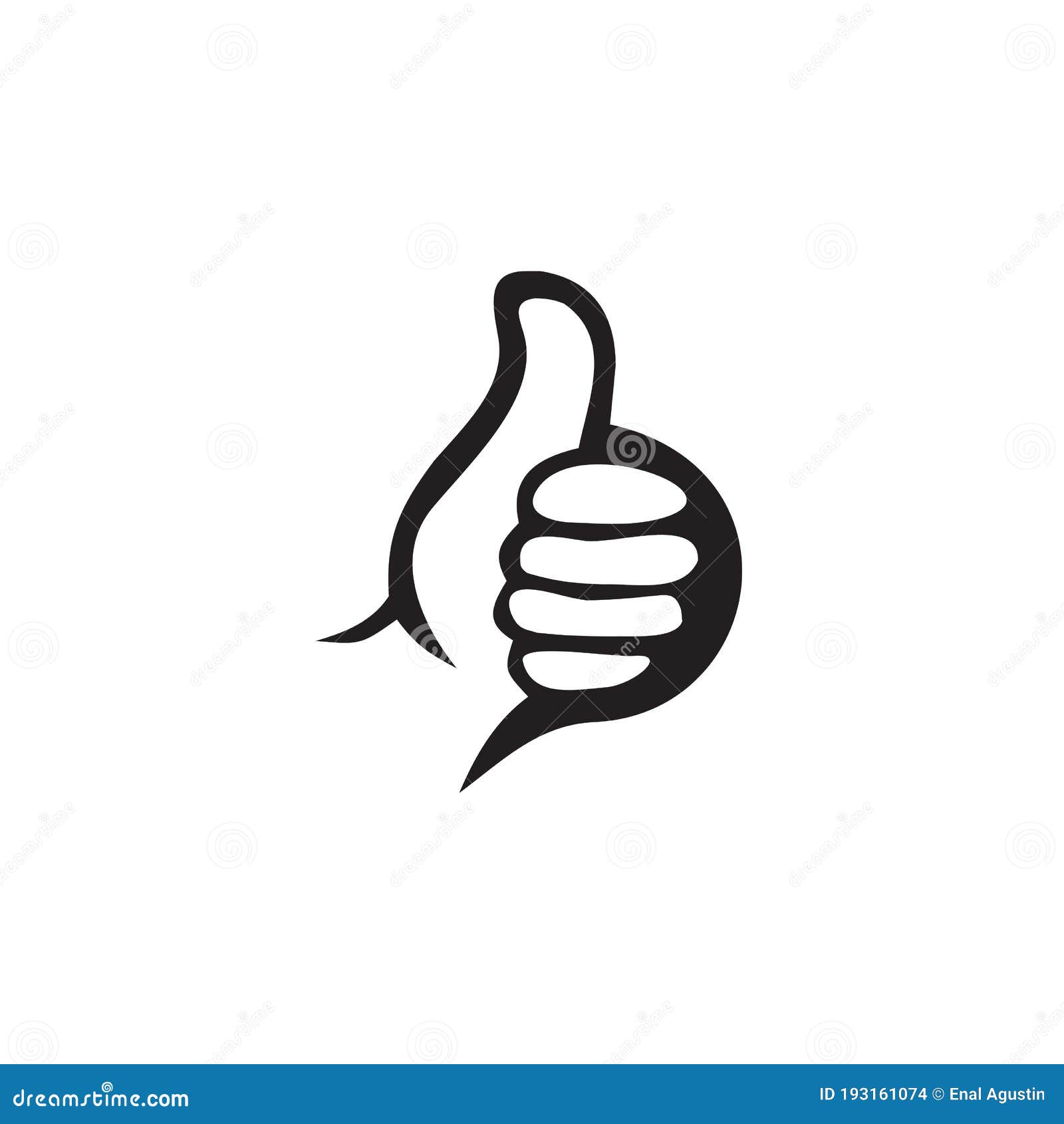 Thumb Up Hand Logo Design Template Stock Vector - Illustration of ...
