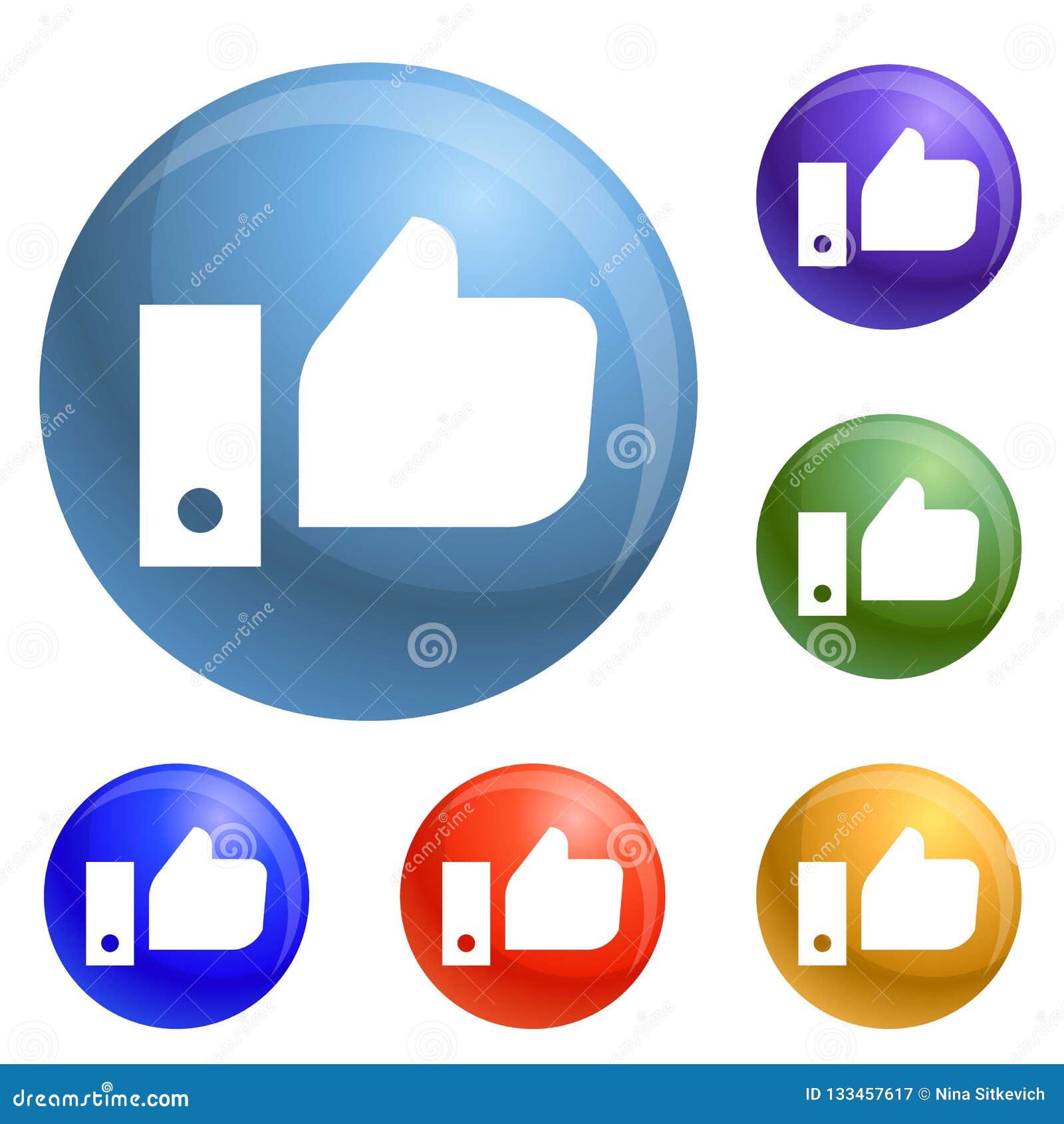 Thumb up icons set vector stock vector. Illustration of blog - 133457617