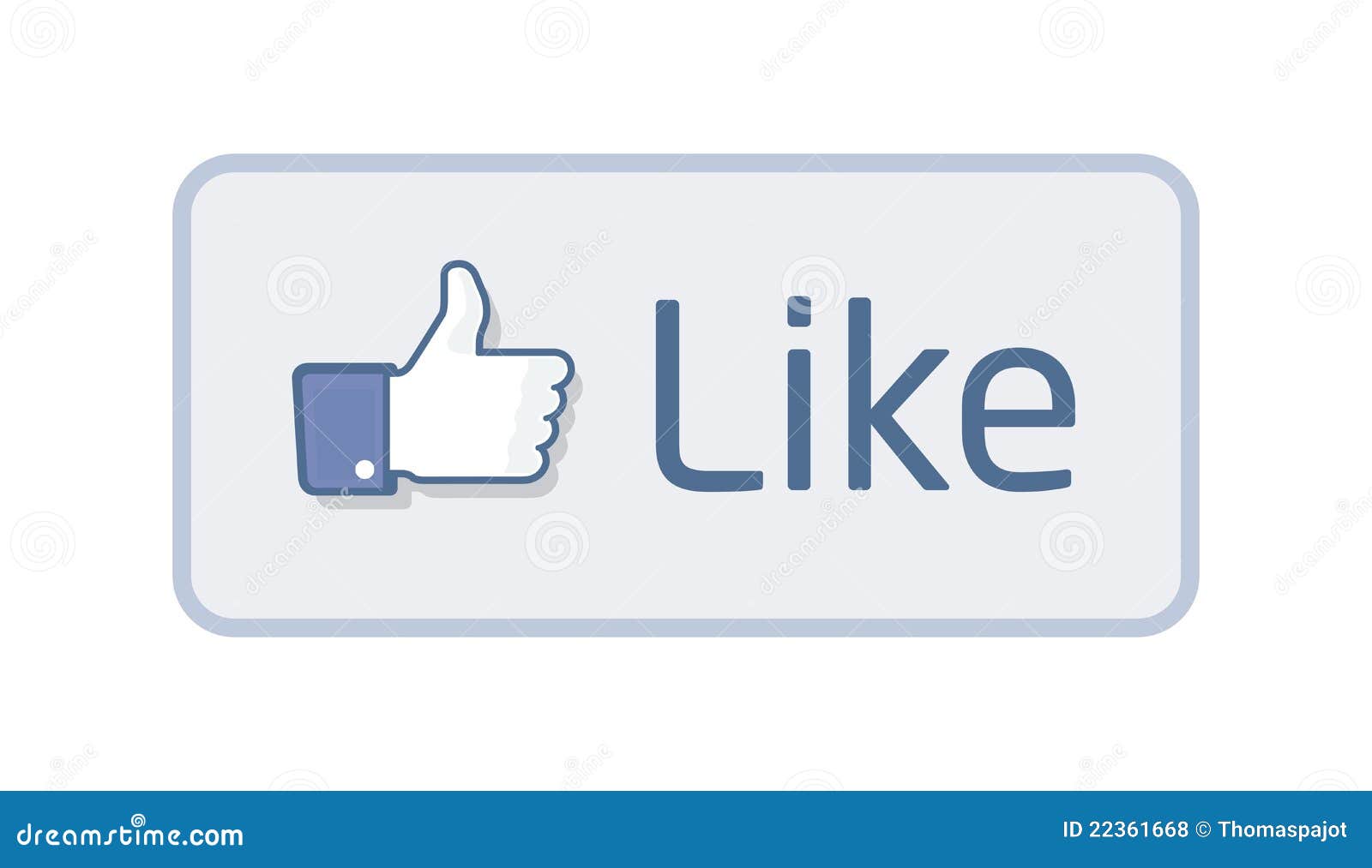 Click Like Share Icon In Blue Color ,hand Cursor And Like Thumb Cartoon ...