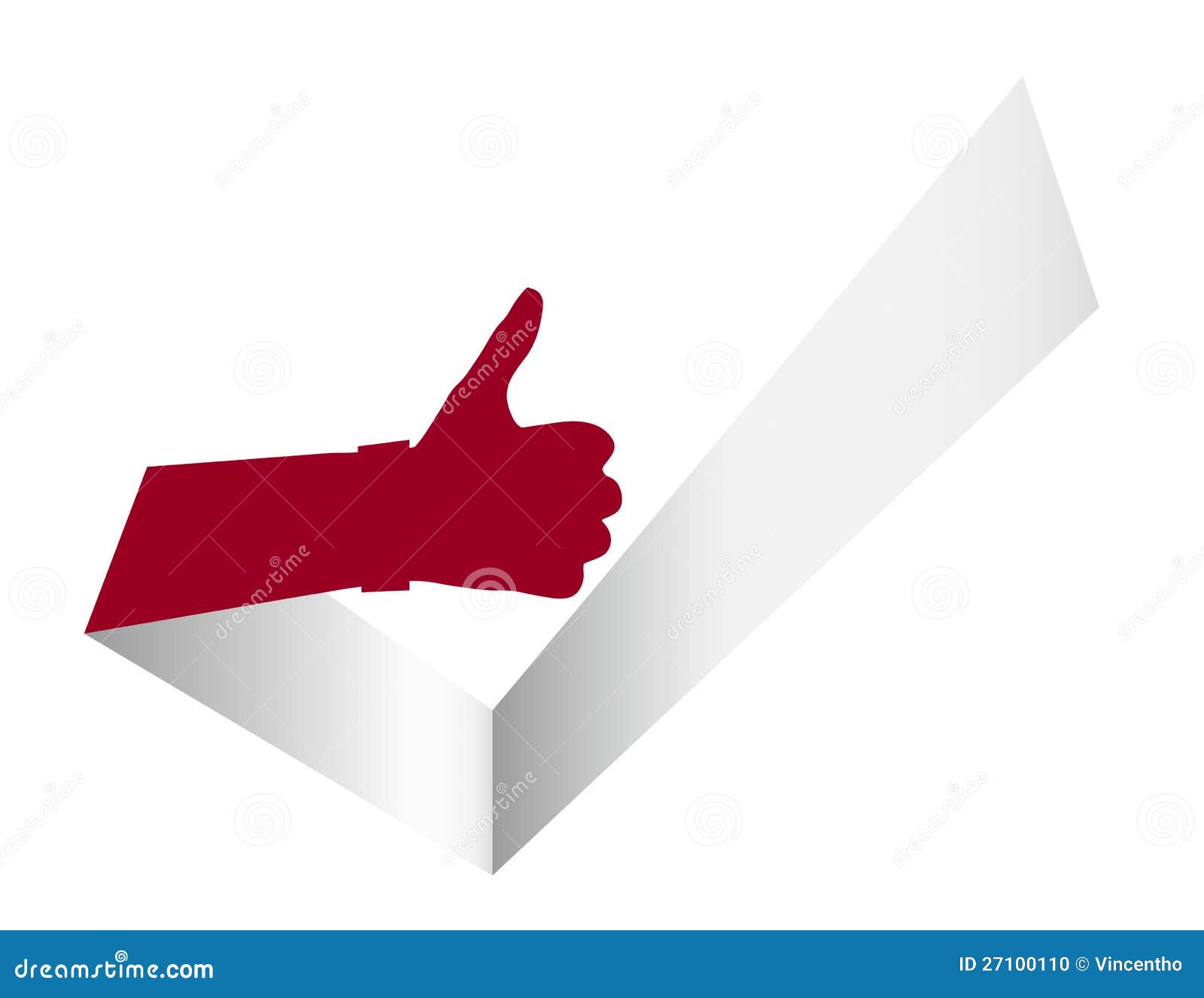 Thumb Up Like it Tick Illustration Stock Vector - Illustration of ...