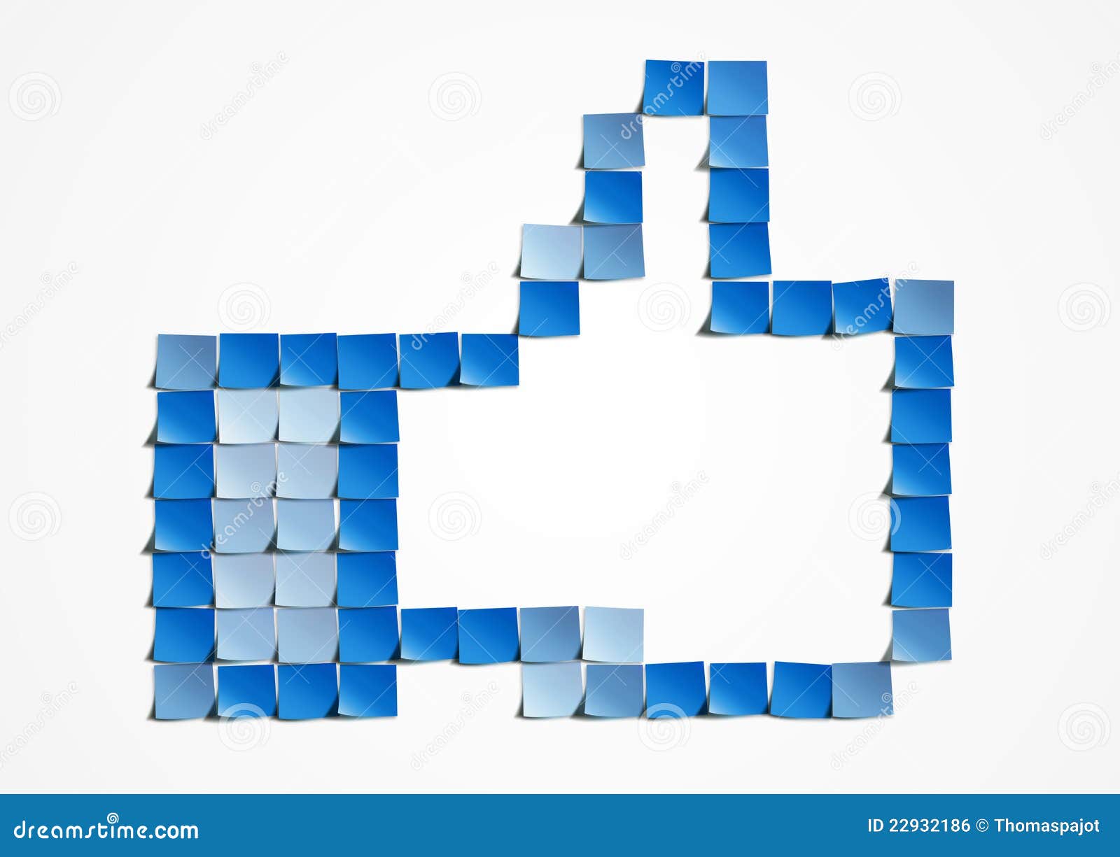 Thumb up post-it art editorial photo. Illustration of abstract - 22932186