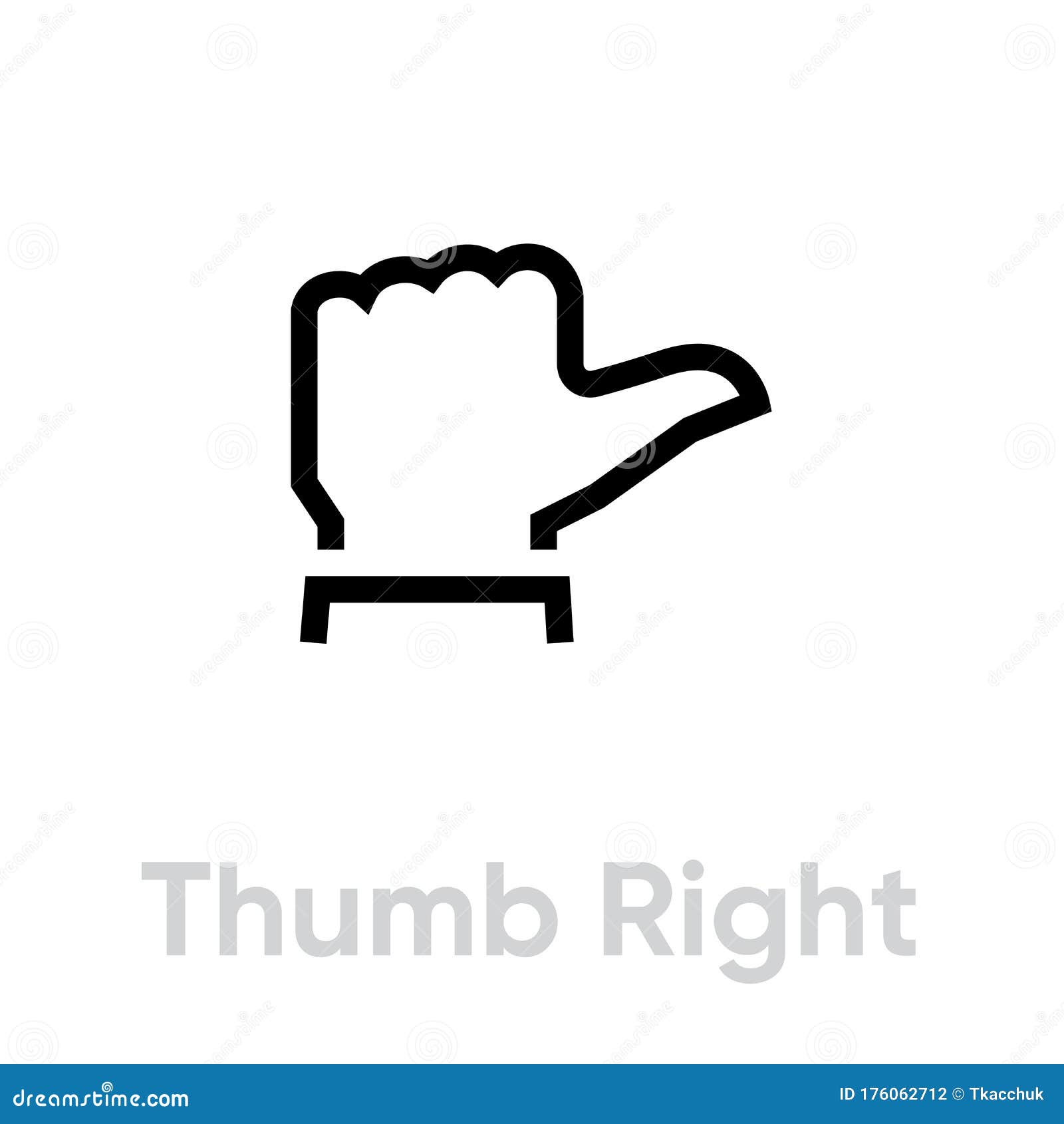 Thumb Up Right Down Icon. Editable Line Vector Stock Vector ...