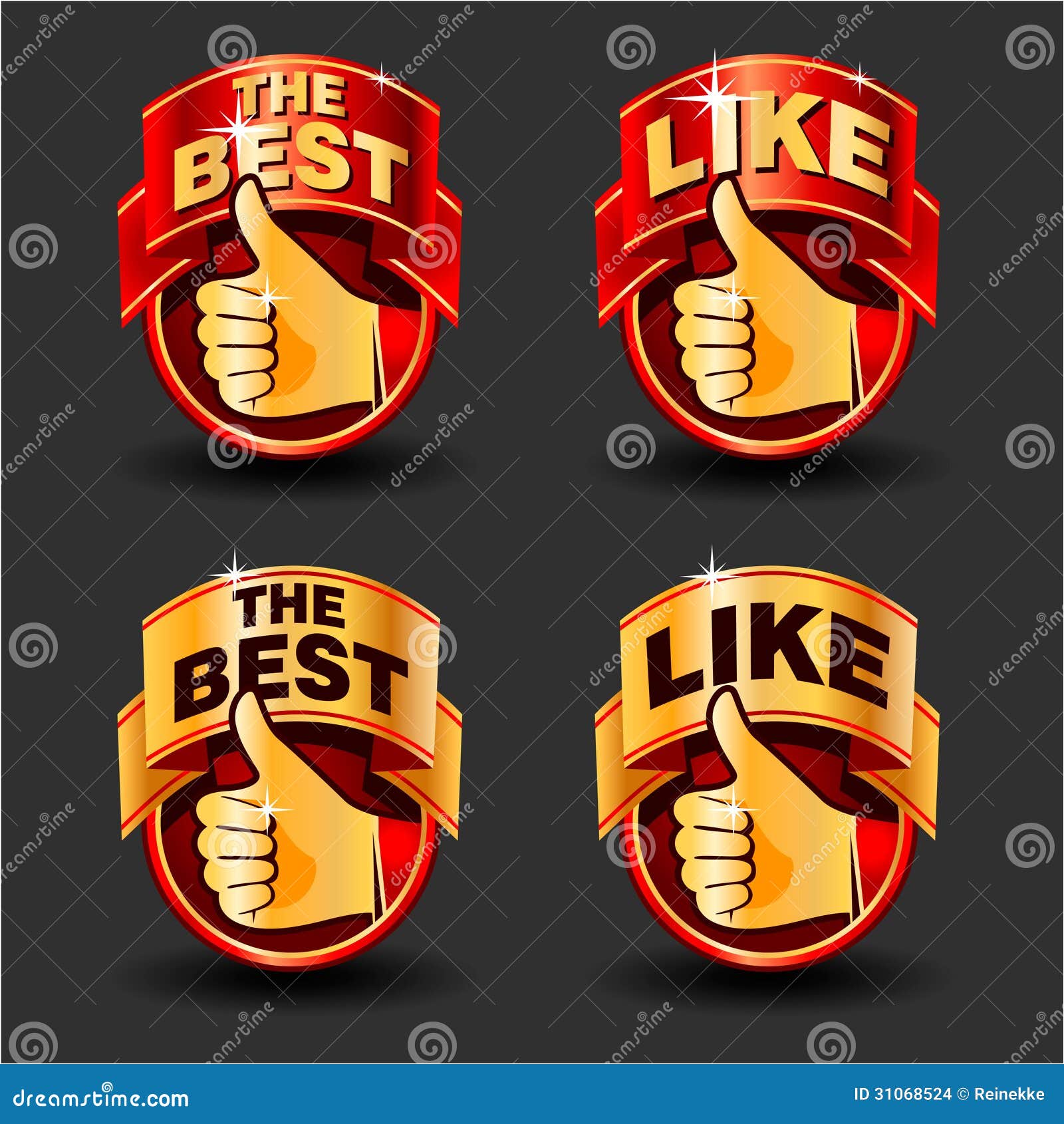Thumb up stock vector. Illustration of excellent, message - 31068524