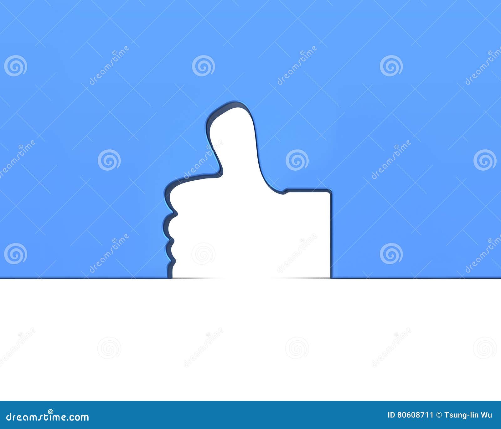 Thumb Up Shape Door, 3D Rendering Stock Illustration - Illustration of ...