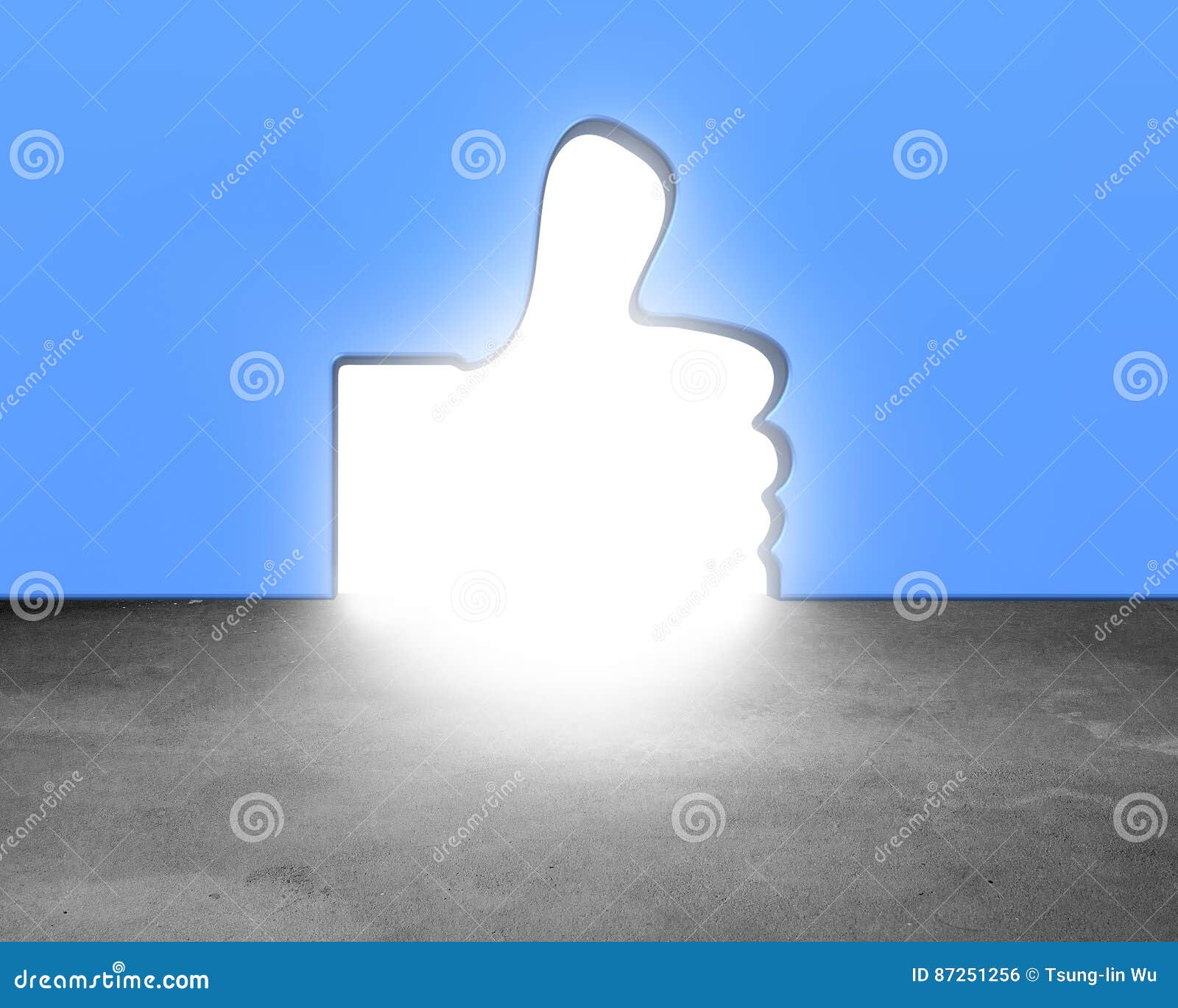 Thumb Up Shape Door, 3D Rendering Stock Illustration - Illustration of ...