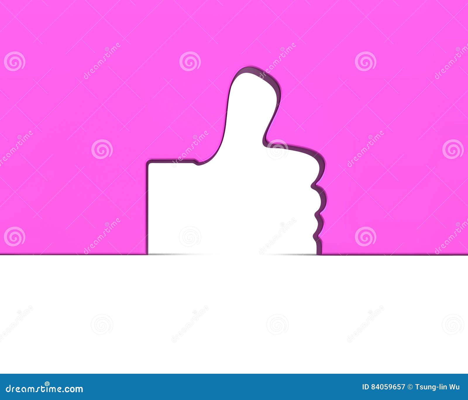 Thumb Up Shape Door, 3D Rendering Stock Illustration - Illustration of ...
