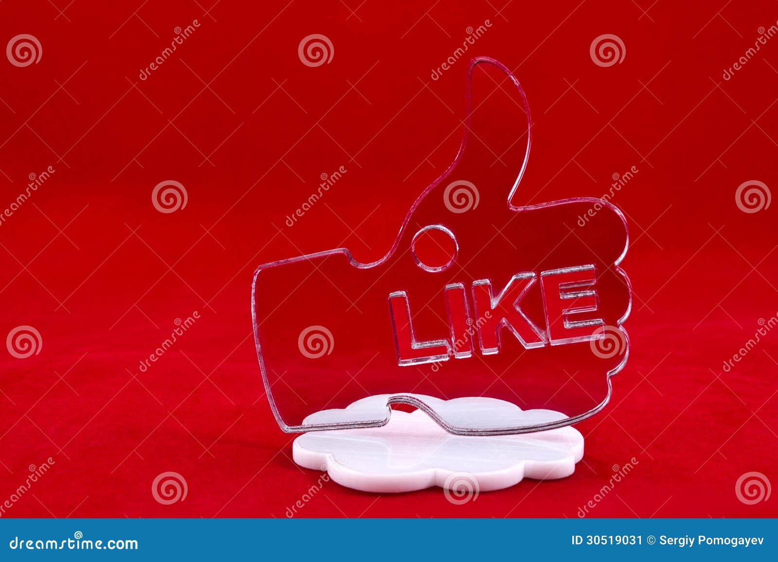 Thumb Up Shape on a White Cloud Stock Image - Image of like, concept ...